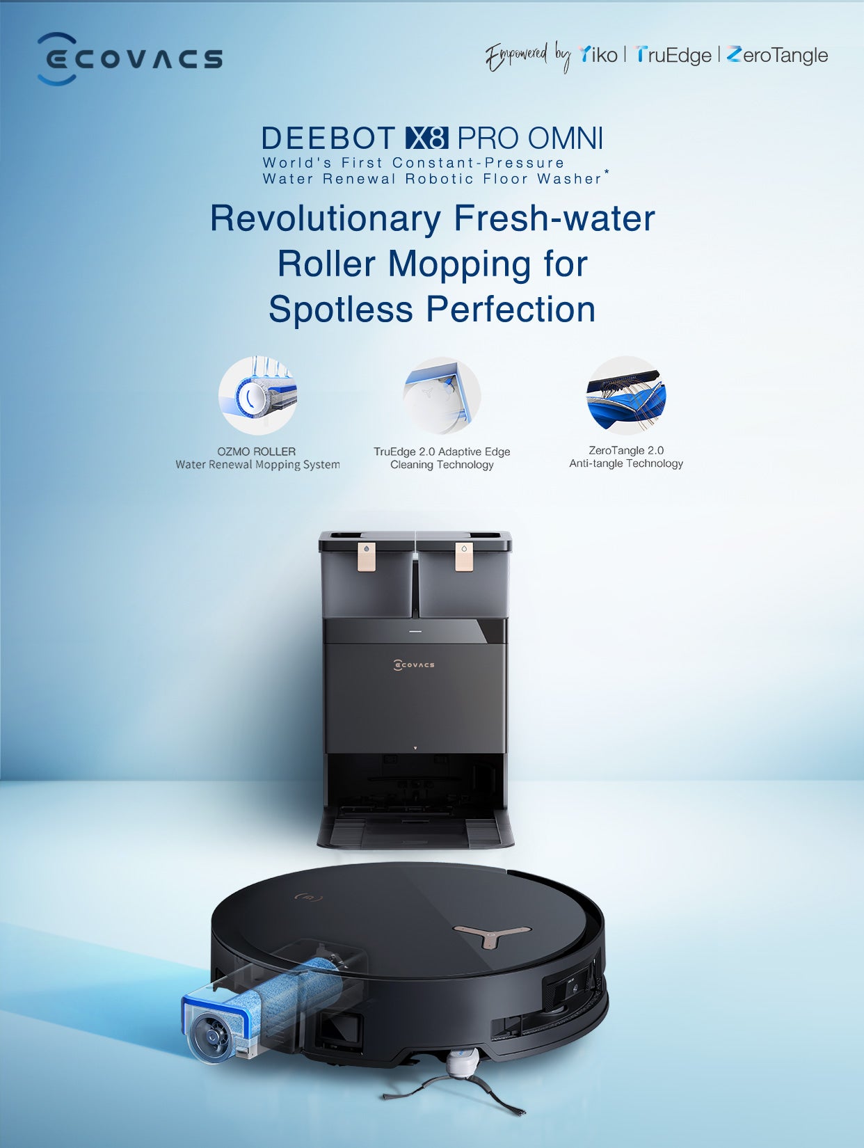 ECOVACS DEEBOT sweeping and mopping robot
